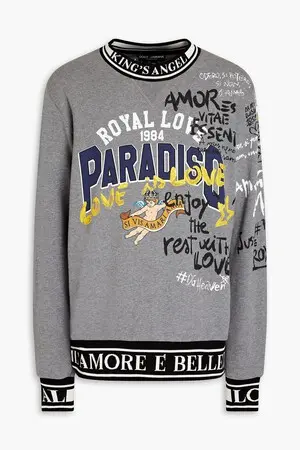 Dolce & Gabbana Printed French Cotton Terry Sweatshirt