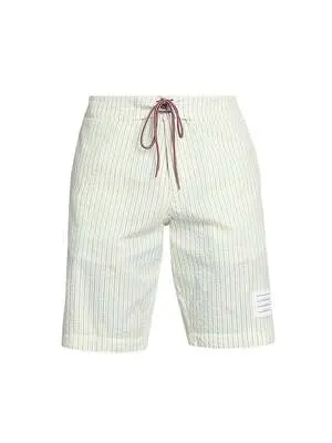 Thom Browne Seersucker Swim Shorts - Green