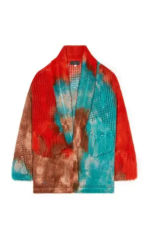 Alanui California Dreamin Wool Cardigan  M Multi