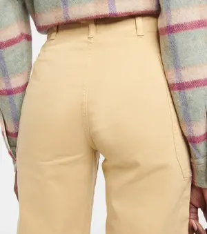 FRAME High-rise Cropped Cargo Pants - Beige