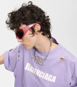 Balenciaga Skin Oval Sunglasses