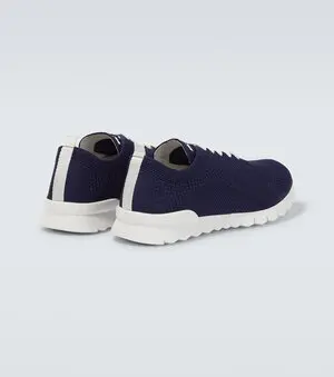 Kiton Fits Cotton Sneakers - Blue