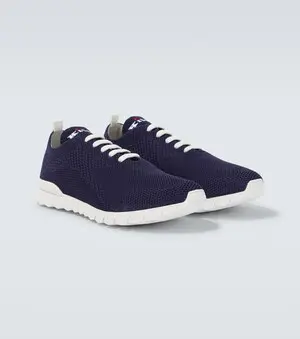 Kiton Fits Cotton Sneakers - Blue