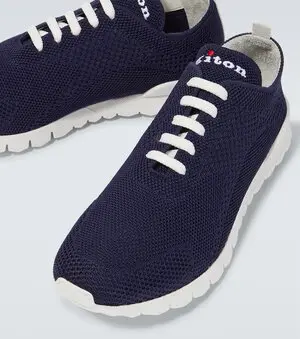 Kiton Fits Cotton Sneakers - Blue