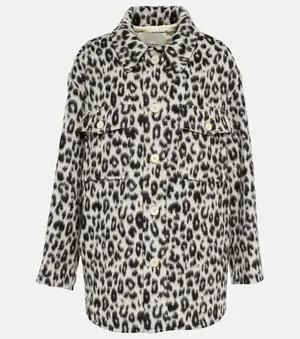 Isabel Marant Étoile Odelino Leopard-print Virgin Wool Jacket