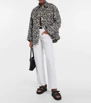 Isabel Marant Étoile Odelino Leopard-print Virgin Wool Jacket