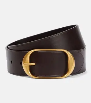 NILI LOTAN Leather Belt - Brown