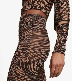 MUGLER Printed Cutout Minidress