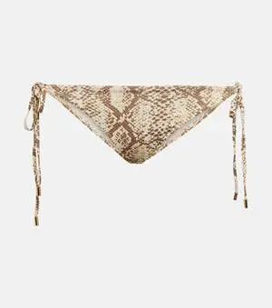 Melissa Odabash Cancun Snake-print Bikini Bottom - Beige