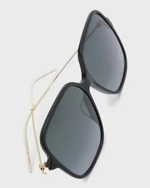 Gucci Gg Square Acetate Sunglasses - Black