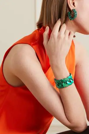 SABBADINI Soho Titanium, Tsavorite, And Garnet Cuff