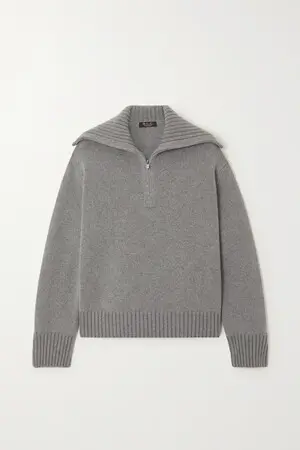 Loro Piana Cashmere Half-zip Sweater - Gray