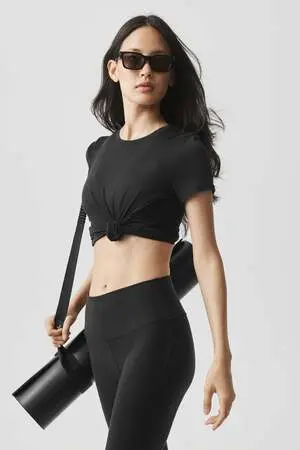 Alo Yoga Short Sleeve Top - Black