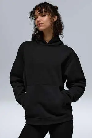 Alo Yoga Renown Heavy Weight Hoodie - Black - 30% Off | Editorialist