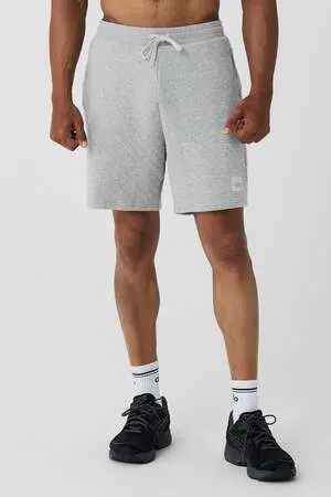 Alo Yoga Quilted Stadium Short - Athletic Heather Grey