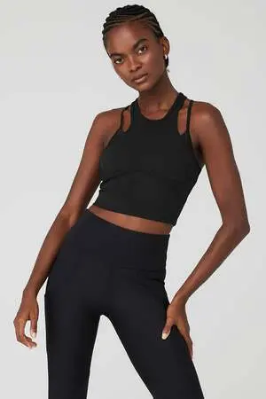 Alo Yoga Ribbed Airlift Enchanted Bra Tank Top