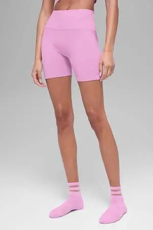 Alo Yoga 5” Seamless Ribbed Favorite Short - Candy Heart Pink