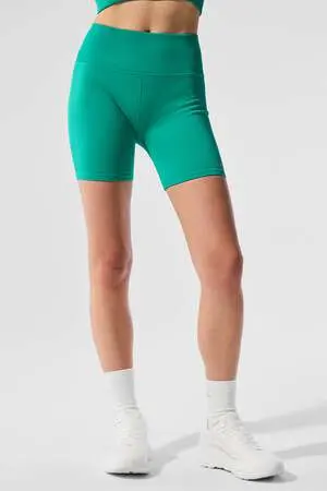 Alo Yoga 5” Seamless Ribbed Favorite Short - Spruce Green