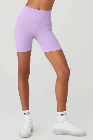 Alo Yoga 5” Seamless Ribbed Favorite Short Violet Skies