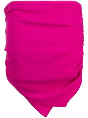 Attico Hatty Ruched Miniskirt - Pink