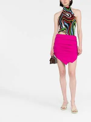 Attico Hatty Ruched Miniskirt