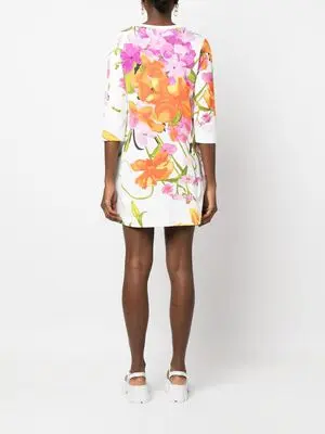 Viktor & Rolf Floral Print A-line Cotton Mini Dress