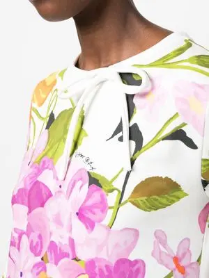 Viktor & Rolf Floral Print A-line Cotton Mini Dress