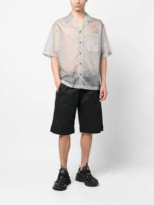44 LABEL GROUP Embossed-logo Knee-length Shorts