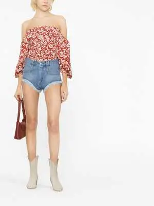 MARANT ETOILE Eneidao Denim Shorts - Blue