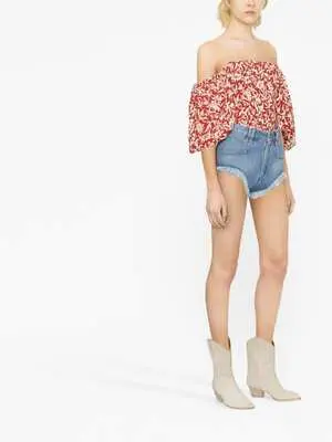 MARANT ETOILE Eneidao Denim Shorts - Blue