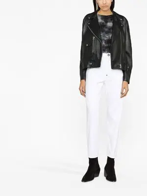 Philipp Plein High-waisted Mom-fit Jeans - White