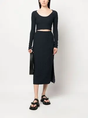 Sunnei Embossed Logo Cropped Top