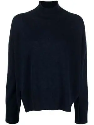 BARRIE Side-slit Knit Jumper - Blue