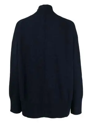 BARRIE Side-slit Knit Jumper - Blue