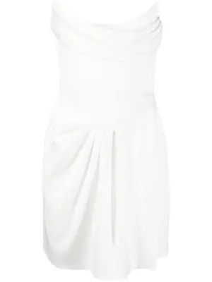 Alex Perry Audra Draped Strapless Minidress