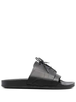 MAISON MARGIELA Lace-up Pool Slides - Black