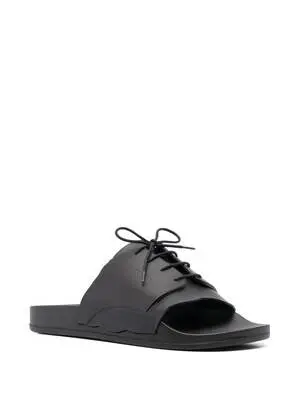 MAISON MARGIELA Lace-up Pool Slides - Black