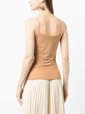 JIL SANDER V-neck Sleeveless Top - Brown