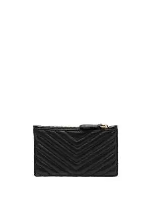 Pinko Logo-detail Leather Cardholder - Black