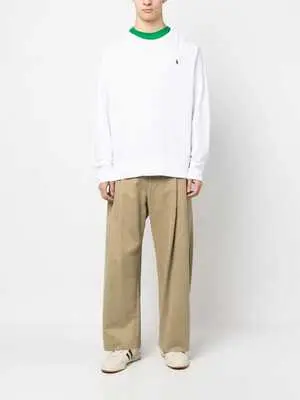 Polo Ralph Lauren Crew Neck Jumper With Polo Pony Motif - White