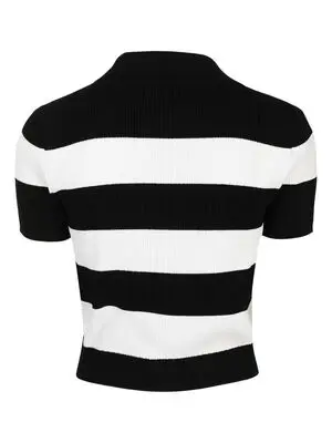 JUUN.J Horizontal Stripe Cropped T-shirt