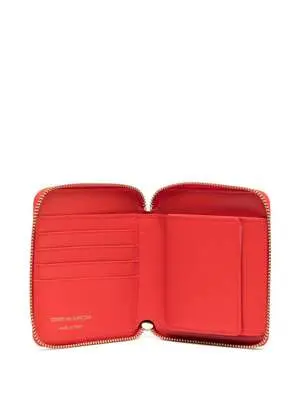 Comme Des Garçons Zip-around Leather Wallet - Orange