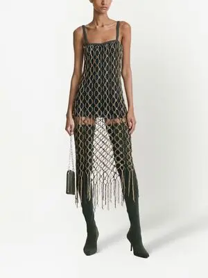 DION LEE Crochet-net Layered Midi Dress