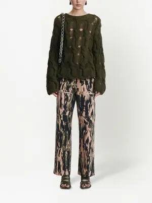 DION LEE Cable-knit Bouclé Jumper