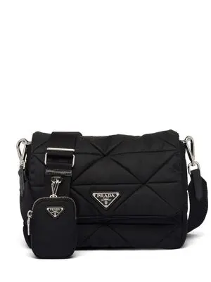 Prada Padded Re-nylon Shoulder Bag - Black