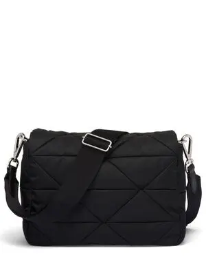 Prada Padded Re-nylon Shoulder Bag - Black