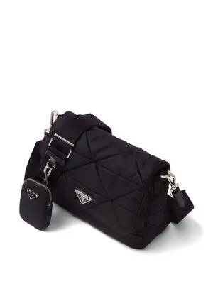 Prada Padded Re-nylon Shoulder Bag - Black