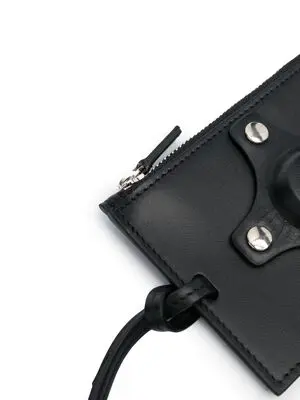 CRAIG GREEN Leather Lanyard Card Holder - Black