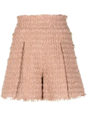Balmain Zip Up Shorts For Women