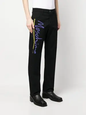 Moschino Tailored Logo Print Trousers